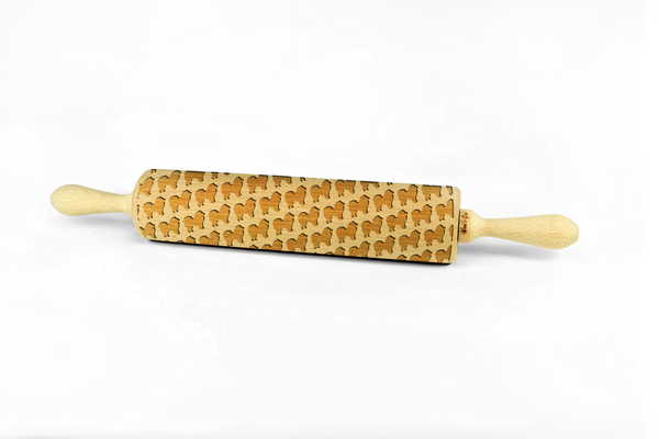 CHOW CHOW – Engraved wooden BIG rolling pin – Wood's Good